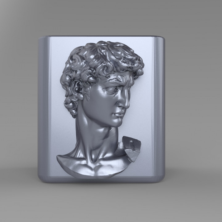 3D Printable david_pen_holder by muguet