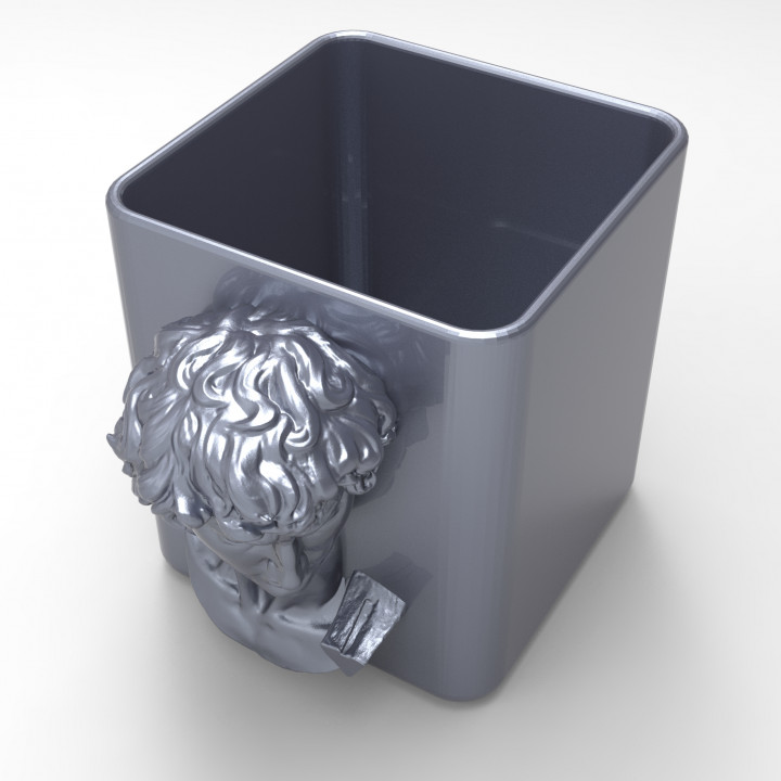 3D Printable david_pen_holder by muguet