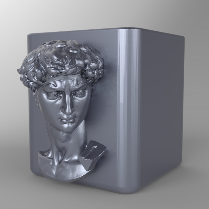 3D Printable david_pen_holder by muguet