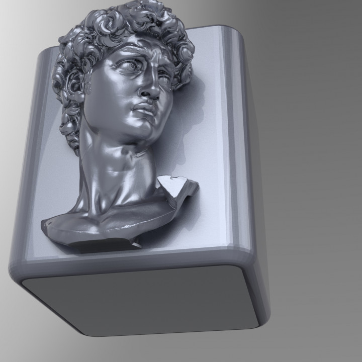 3D Printable david_pen_holder by muguet