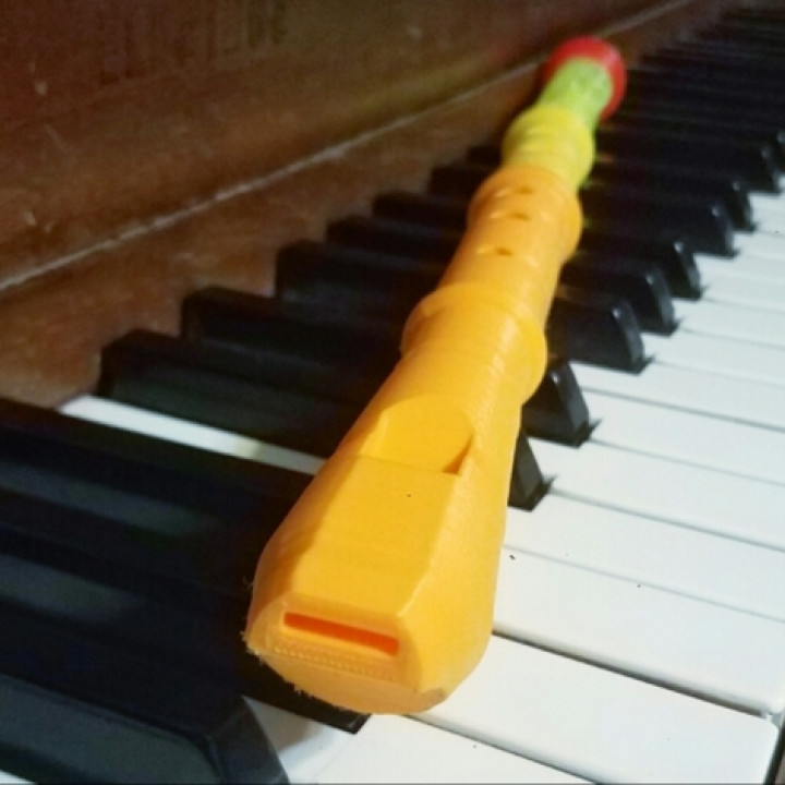 3D Printable Recorder Extended with Bb Hole - includes Fingering Chart ...