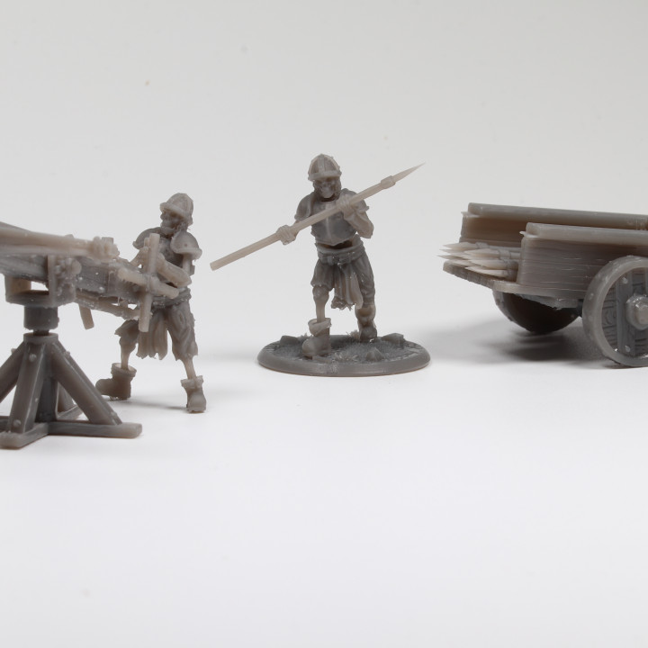 3D Printable Ballista Ammo Cart by Runeforge Studios