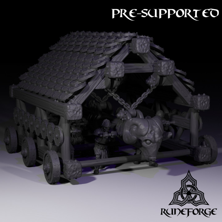 3D Printable Skeletal Army - Battering Ram by Runeforge Studios