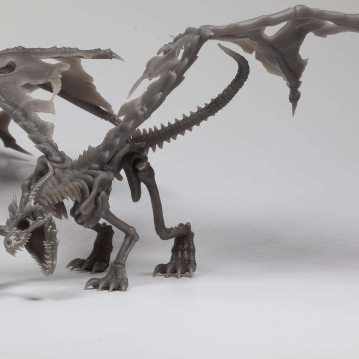 3D Printable Bone Dragon - Fighting by Runeforge Studios