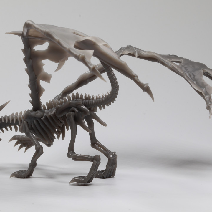 3D Printable Bone Dragon - Fighting by Runeforge Studios