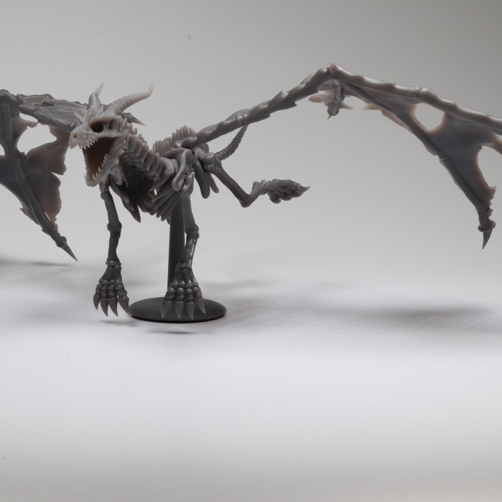 3D Printable Bone Dragon - Flying by Runeforge Studios