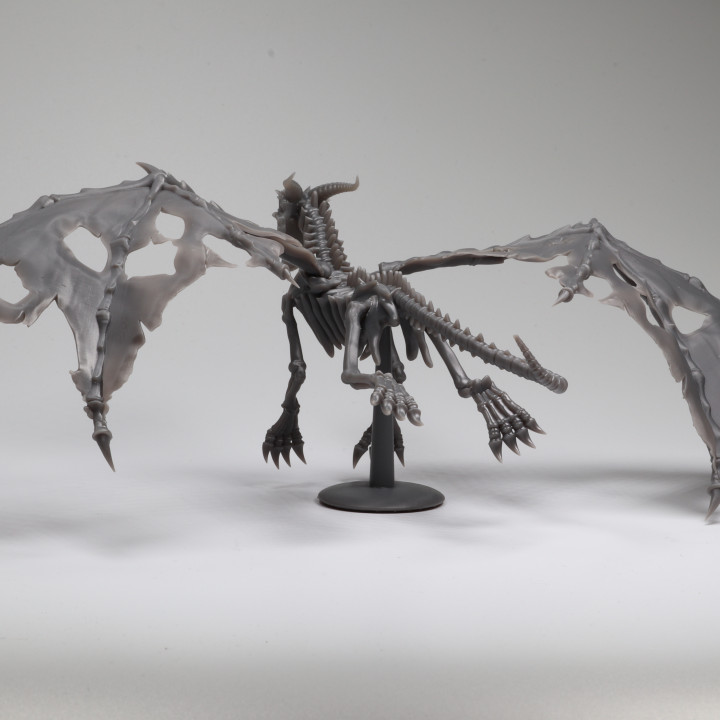3D Printable Bone Dragon - Flying by Runeforge Studios