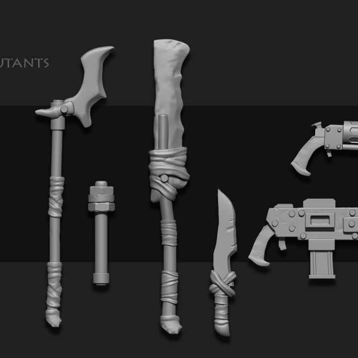 3D Printable Mutant Weapons by Sarks Foundry