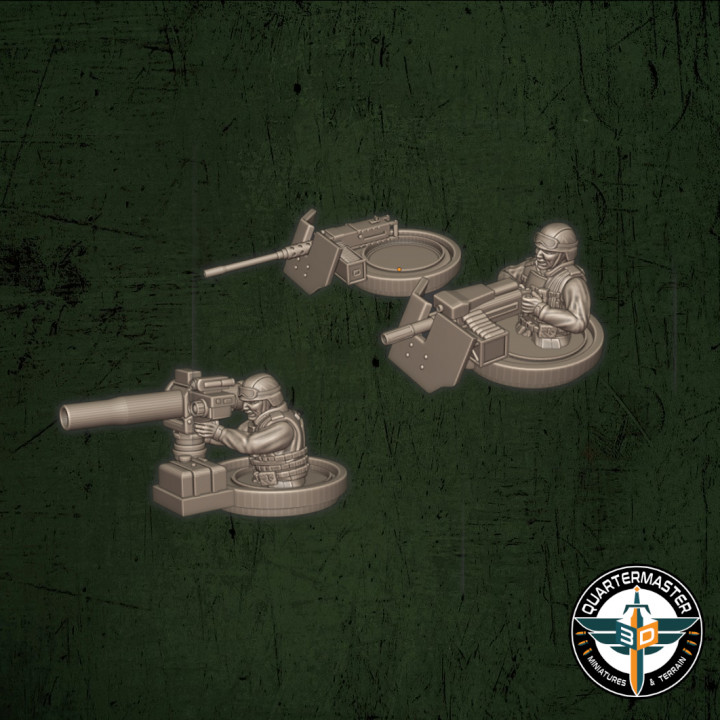 3D Printable HMMWV / HUMVEE with Multiple Turret Options by Quartermaster3D