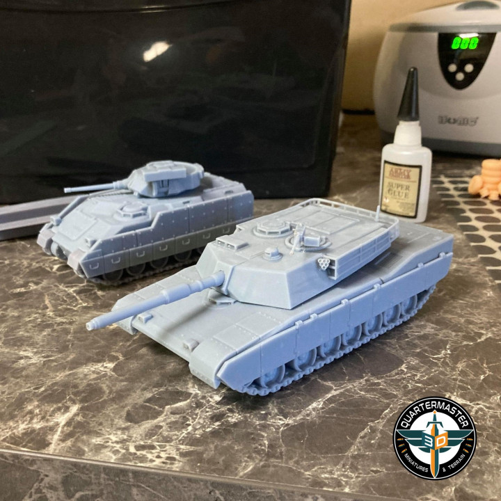 3D Printable Abrams Tank / Heavy Modern Tank by Quartermaster3D