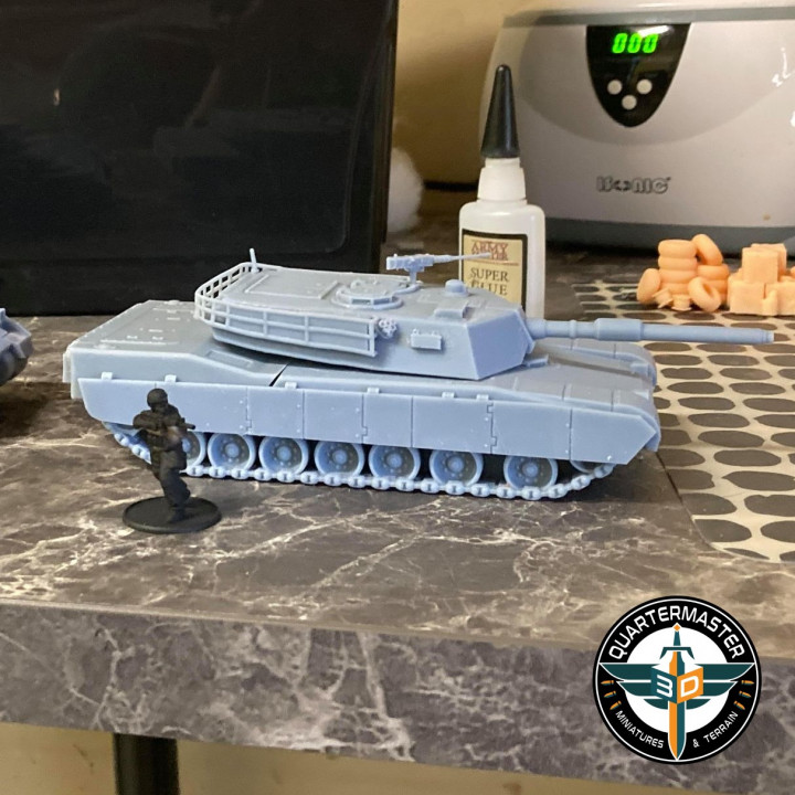 3D Printable Abrams Tank / Heavy Modern Tank by Quartermaster3D