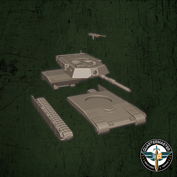 3D Printable Abrams Tank / Heavy Modern Tank by Quartermaster3D