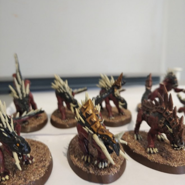 3D Print of Demon Dogs - Beasts - Cursed Elves by Ioannishellas