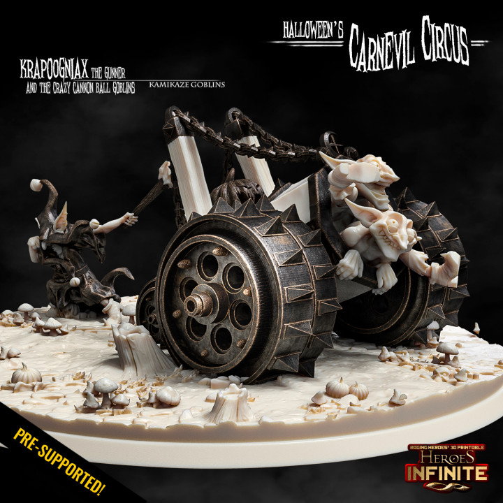 3D Printable Krapoogniax the Gunner and the Crazy Cannon Ball Goblins, Kamikaze Goblins by ...