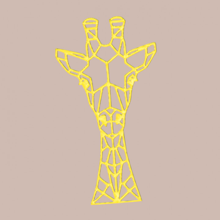 3D Printable Giraffe geometric by raimonvibe