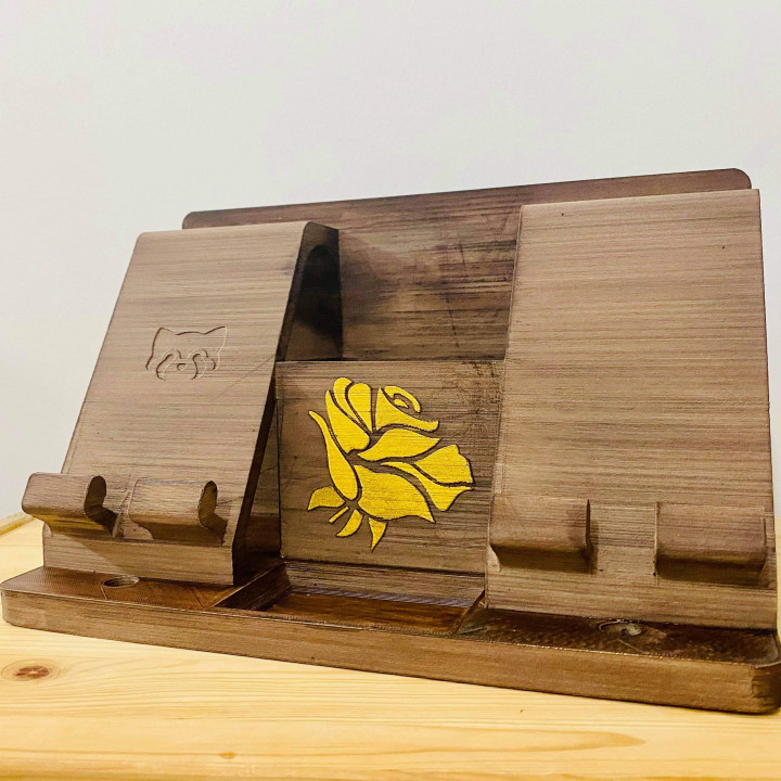3D Printable Wooden Phones Docking Station / Desk Organiser (Support ...