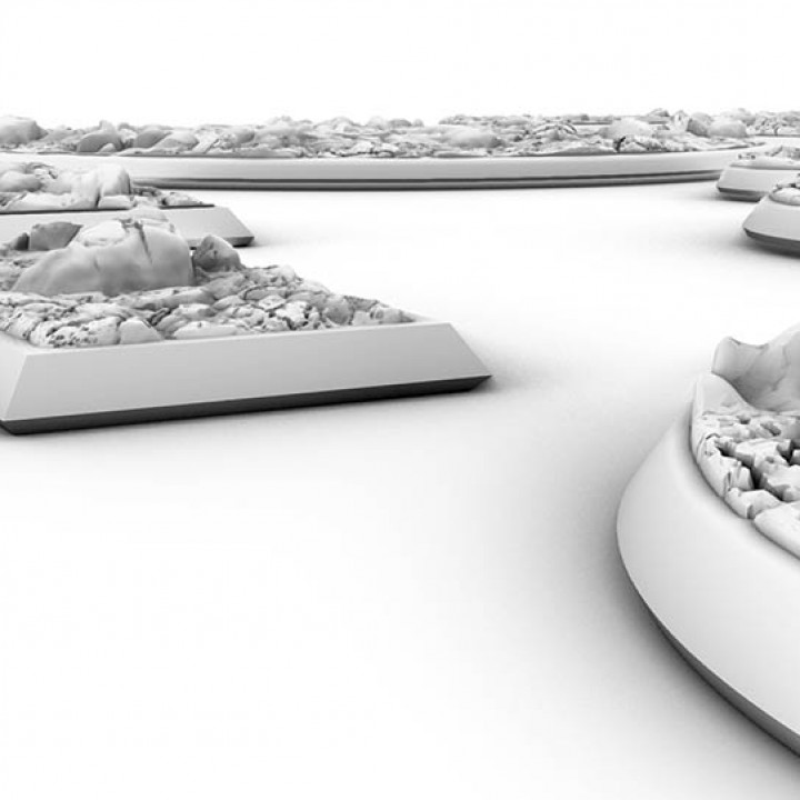 3D Printable Full Range of Round/Oval/Square Badland Bases: : FDM ...