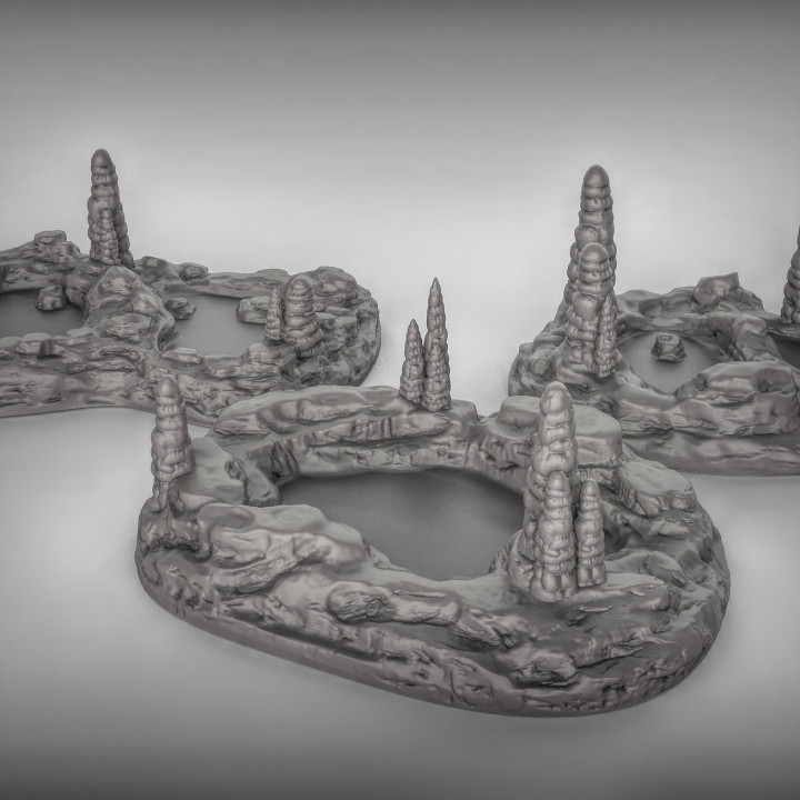 3D Printable Rock Pools Terrain by Duncan Shadow