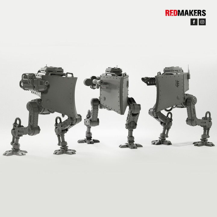 3D Printable Imperial military mech Heavy version by RedMakers
