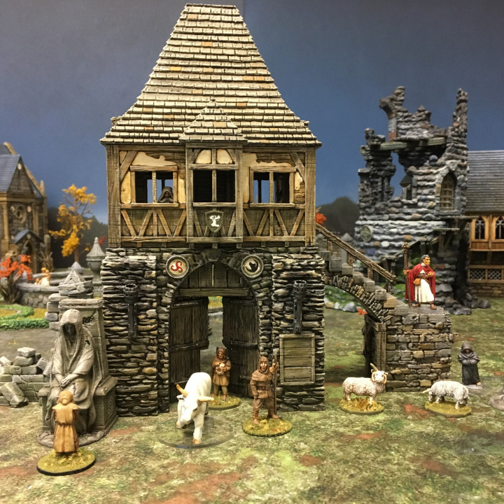 3D Printable Gatehouse by Infinite Dimensions Games