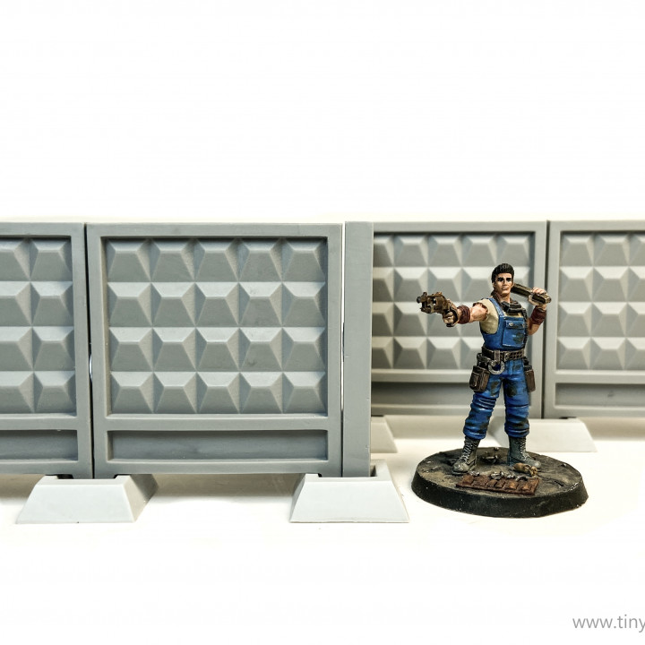 3D Printable Soviet concrete fence PO-2 by Tiny Furniture