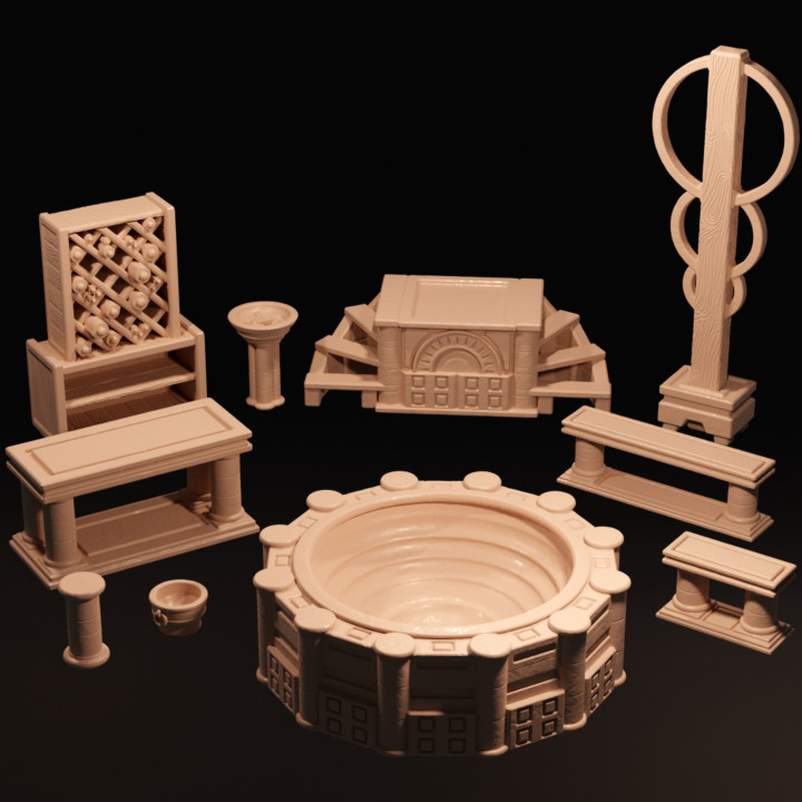 3D Printable Church and Temple Objects and Props by Making Tlon