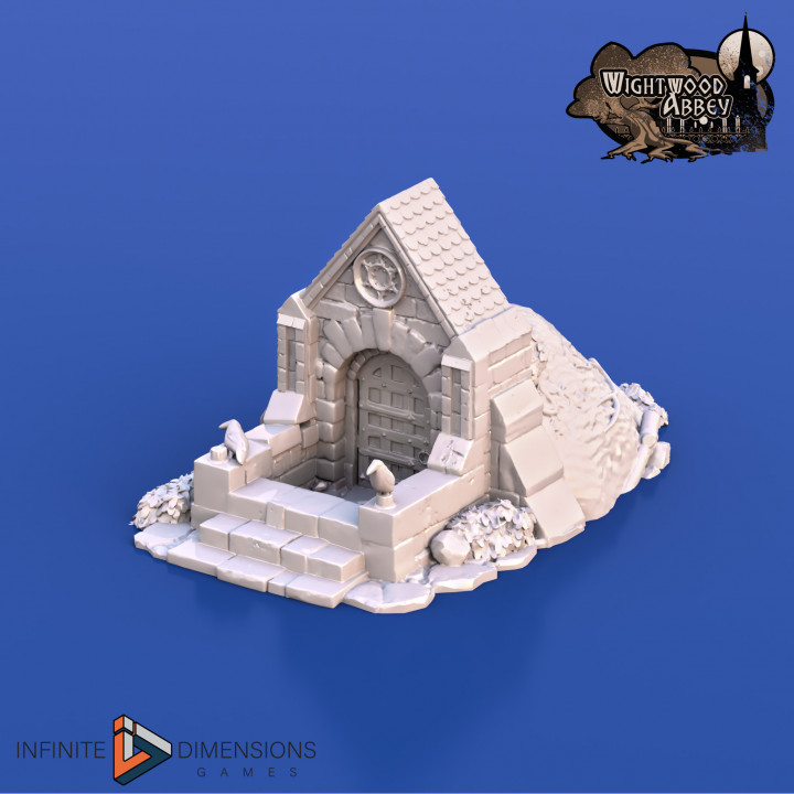 3D Printable Crypt Entrance by Infinite Dimensions Games