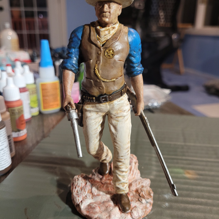 3D Print of John Wayne - Action Western Figure by kaltarn