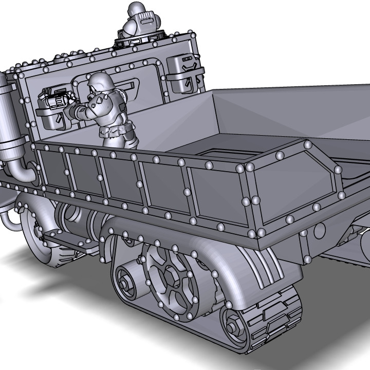 3D Printable BASIC HALF TRACK CHASSIS "STALLION" by Игорь Соловьев