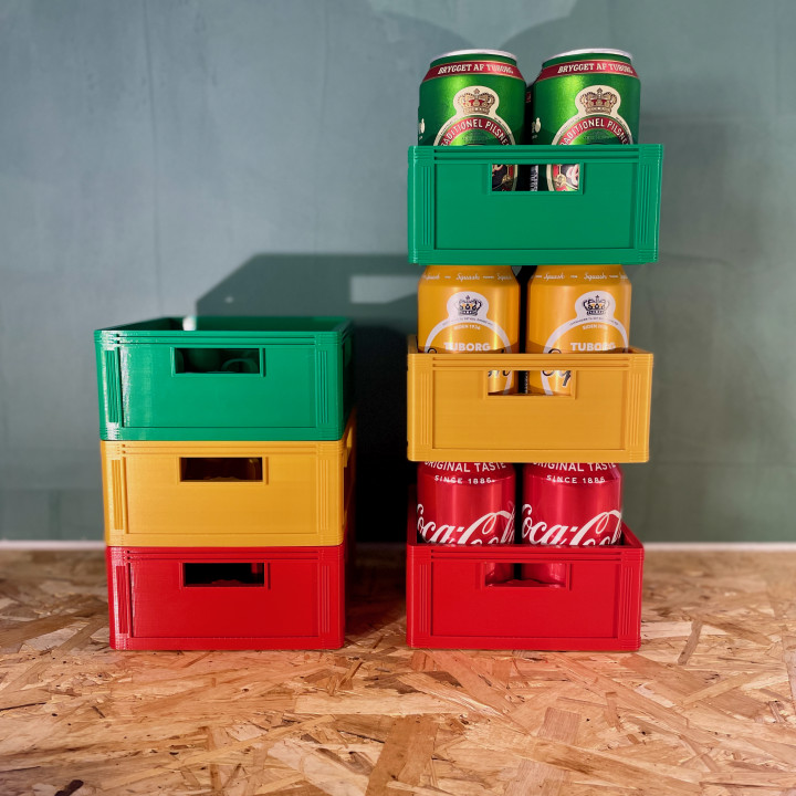 3D Printable Stackable Beer Crate by PeterGram