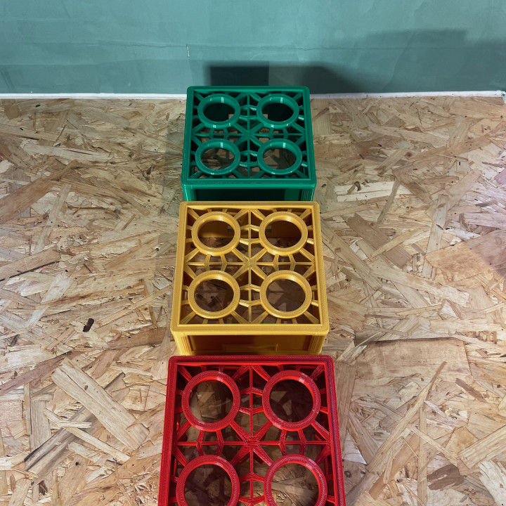 3D Printable Stackable Beer Crate by PeterGram