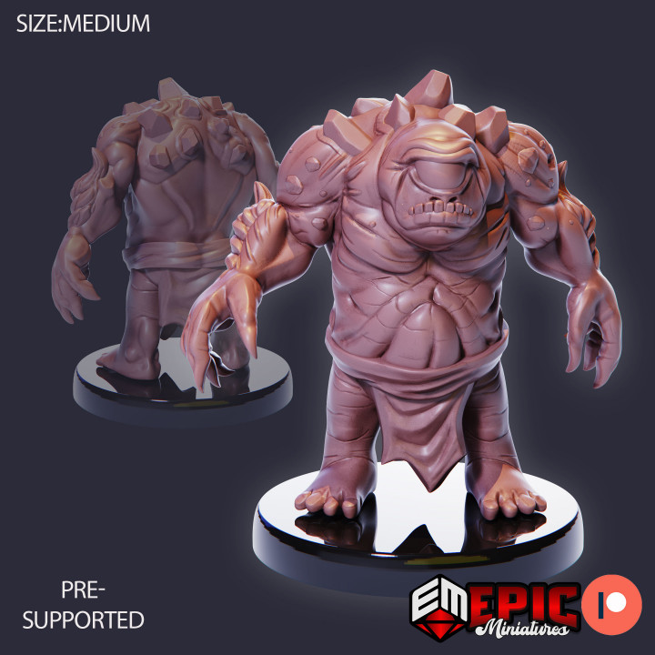 3D Printable Dwarf Cyclops / One Eye Stone Creature / Angry Swamp ...