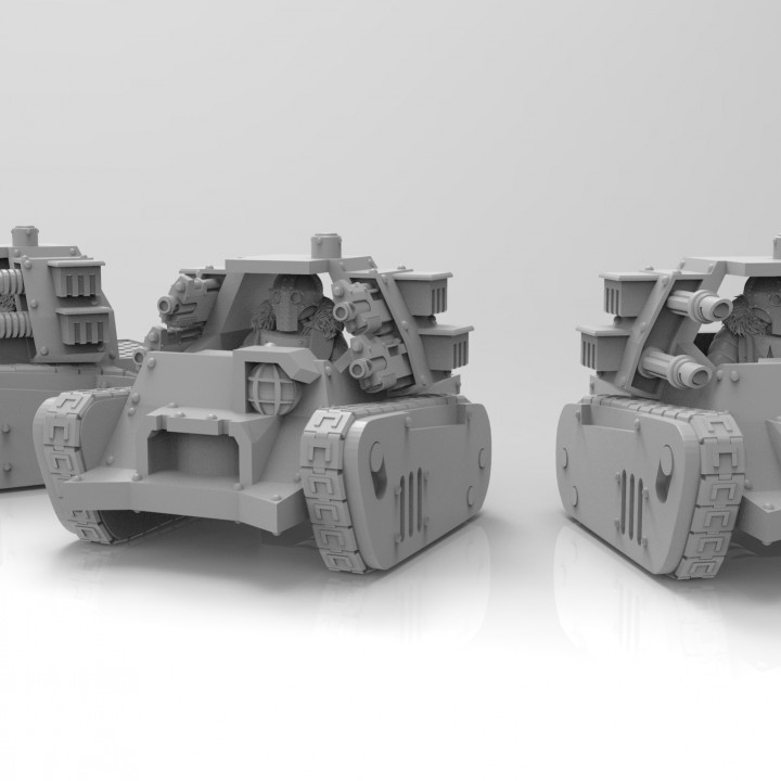 3D Printable Lunar Auxilia Quad Tankettes - Presupported by ThatEvilOne