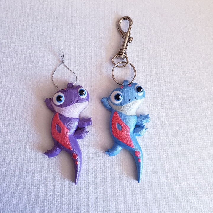 3D Printable Bruni the salamander bag tag by Air New