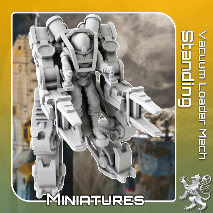 3D Printable Vacuum Loader Mech Standing by 2nd Dynasty