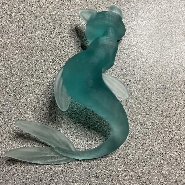 3D Printable Cute Mer Cats (Purrmaids!) by Kawna Minis