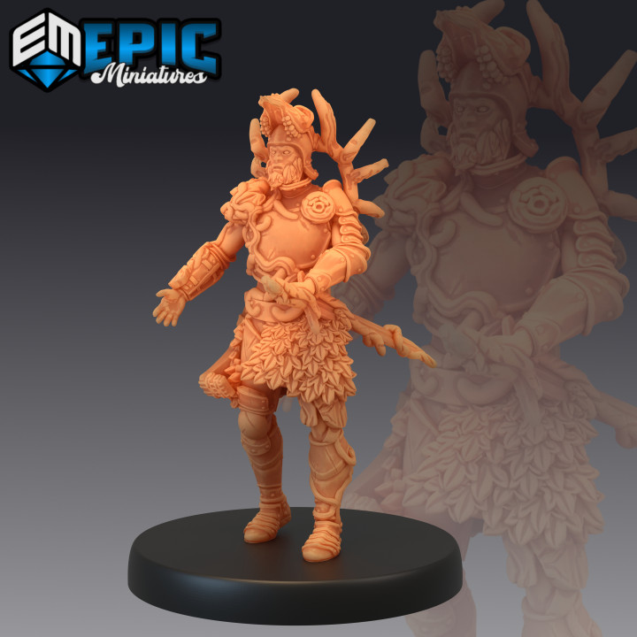 3D Printable Green Knight Set / Druid Forest Warrior / Nature Guardian ...