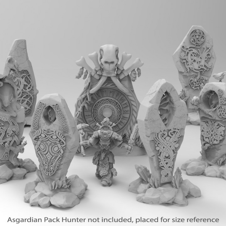 3D Printable Asgardian Runestones - Terrain by Atlan Forge