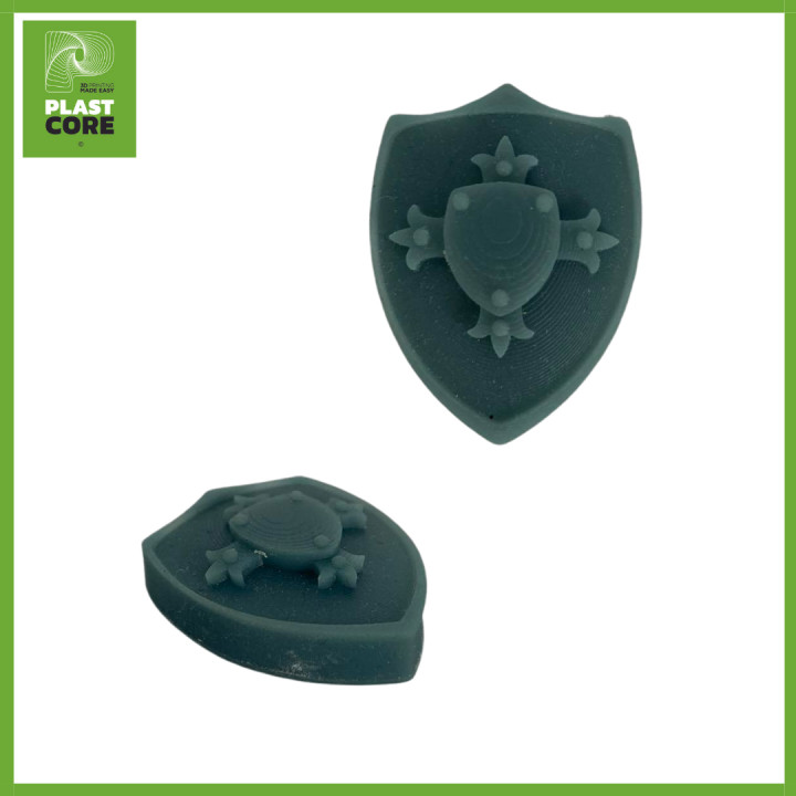 3D Printable Shield - Board Game Resource Token by Plastcore3D