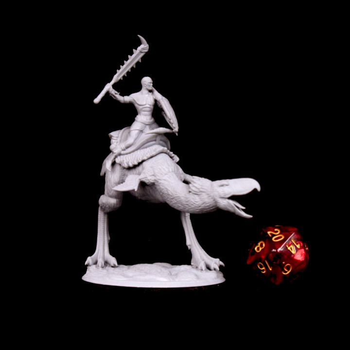 3D Printable Kelenken 3 poses mounted by clynche art