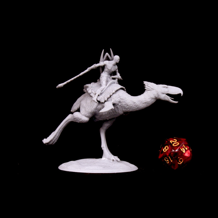3D Printable Kelenken 3 poses mounted by clynche art