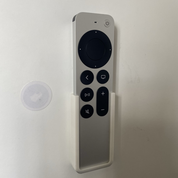 3D Printable Wall Mount for Apple TV 6 Remote by David Klem
