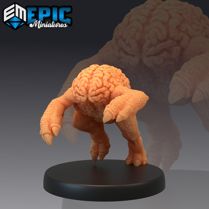 3D Printable Intellect Crawler Attacking / Mind Devourer / Brain ...