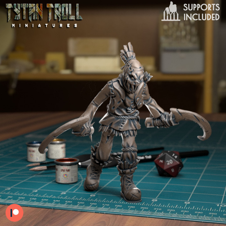 3D Printable Strawman Sickle Scarecrow 04 [Pre-Supported] by TytanTroll ...