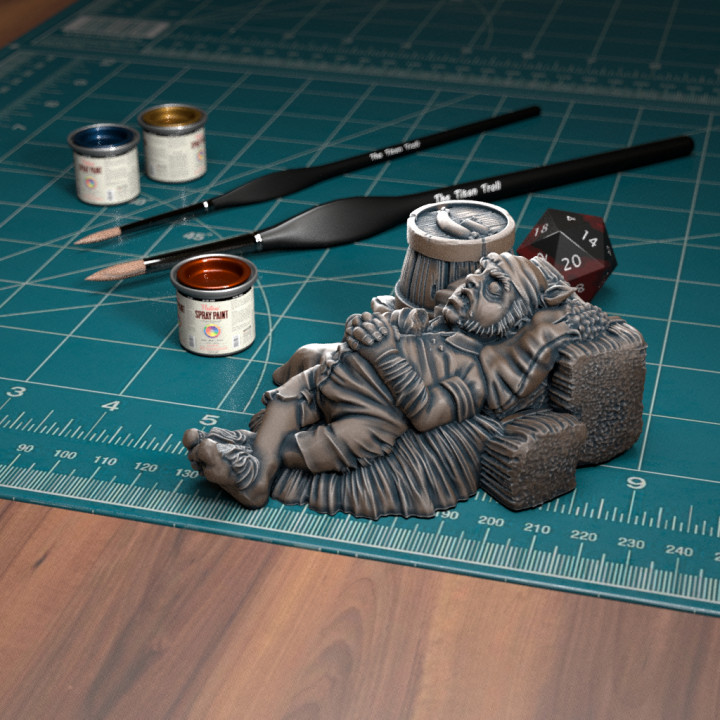 3D Printable Halfling Sleeping Guard [Pre-Supported] by TytanTroll ...