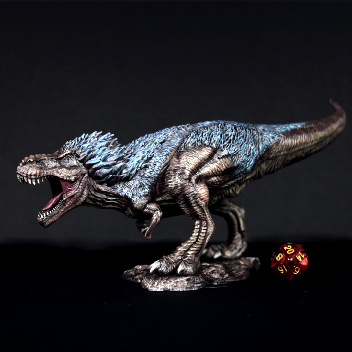 3D Printable Feathered Trex by clynche art
