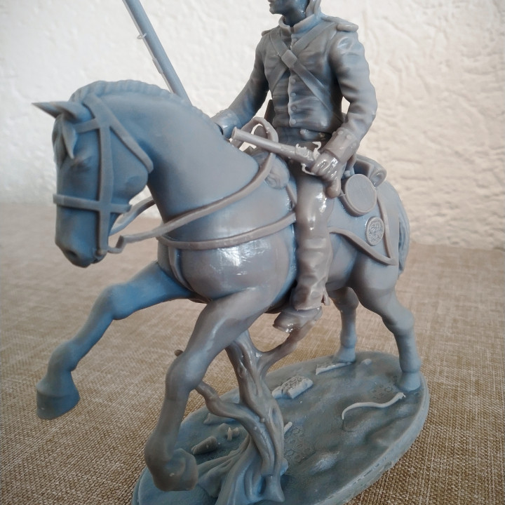 3D Printable Richard Sharpe Rifleman on horseback by Rudolf Arendt
