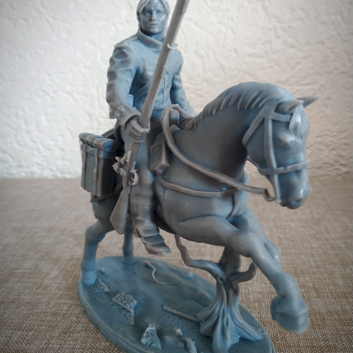 3D Printable Richard Sharpe Rifleman on horseback by Rudolf Arendt