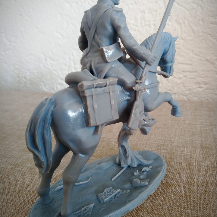 3D Printable Richard Sharpe Rifleman on horseback by Rudolf Arendt