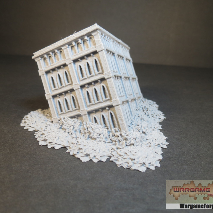 3D Printable Gothic Ruined Building 19 by Wargame Forge